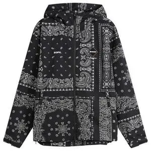 F.C. REAL BRISTOL Bandana Nylon Hooded Jacket - Black
