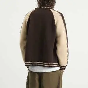 FRIZMWORKS Wool Varsity Zip Cardigan