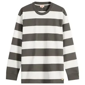Armor Lux Long Sleeve Wide Stripe T-shirt - Chimera/milk