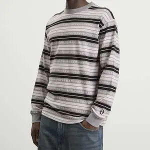 NO PROBLEMO Jacquard Stripe Long Sleeve T-shirt