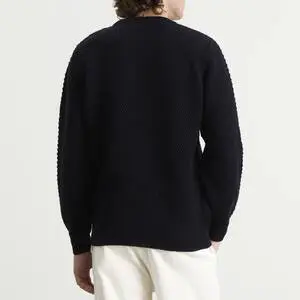 Armor Lux Waffle Knit Jumper - Navy