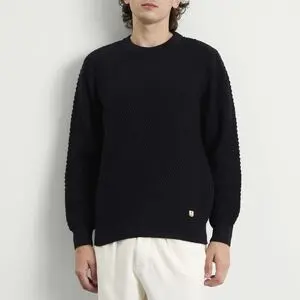 Armor Lux Waffle Knit Jumper - Navy