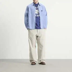 UNLIKELY DRY GOODS Open Collar Chambray Shirt