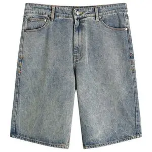 DAILY PAPER Compact Shield Embroidery Shorts - Denim