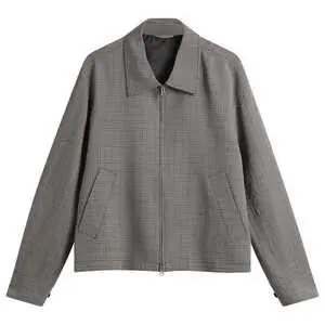 MFPEN Check Cropped Mail Jacket - Taupe