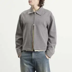 MFPEN Check Cropped Mail Jacket
