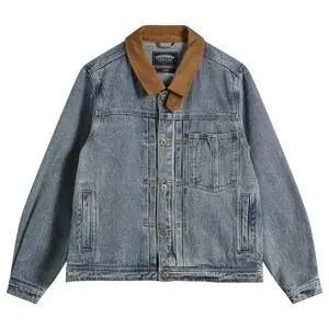 FRIZMWORKS Washed Denim Trucker Jacket - Blue