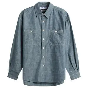 FRIZMWORKS Kuroki Chambray Work Shirt - Washed Blue