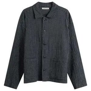 You Must Create Waffle Check Pj Shirt - Navy