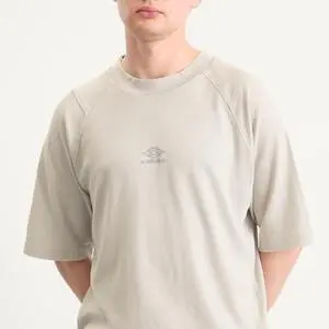 UMBRO Washed High Neck Boxy T-shirt - Harbor Mist