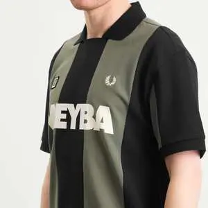 Fred Perry Meyba Cut And Sew Polo Shirt - Black