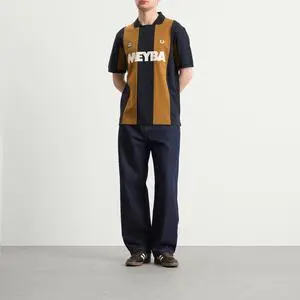 Fred Perry Meyba Cut And Sew Polo Shirt - Navy