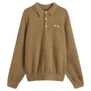 THISISNEVERTHAT Sct-logo Shaggy Knit Polo