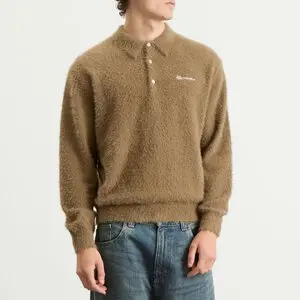 THISISNEVERTHAT Sct-logo Shaggy Knit Polo