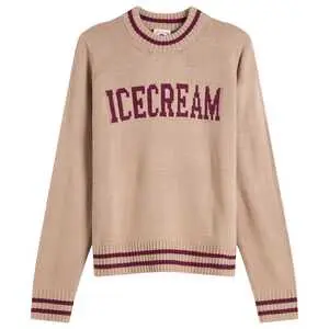 ICECREAM Knitted Crewneck - Sand