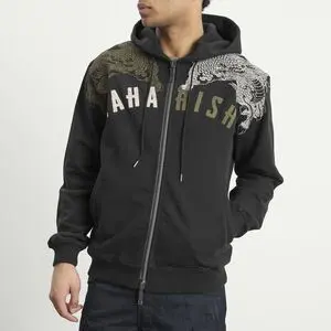 MAHARISHI Kirin Embroidered Zip Hoodie