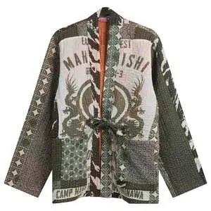 MAHARISHI Maha Dry Goods Kimono - Ecru/olive