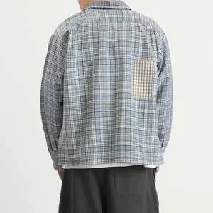 STORY MFG. Greetings Patchwork Long Sleeve Shirt