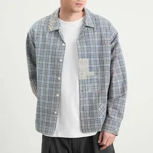 STORY MFG. Greetings Patchwork Long Sleeve Shirt
