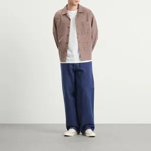 STORY MFG. Patchwork Check Long Sleeve Shirt