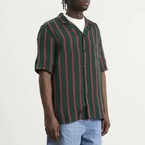 Dries Van Noten Fluid Striped Viscose Silk Shirt