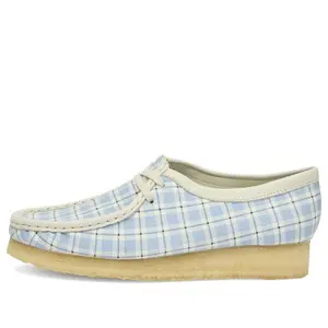 Clarks Check Wallabee Boot - Blue Check