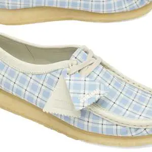 Clarks Check Wallabee Boot - Blue Check
