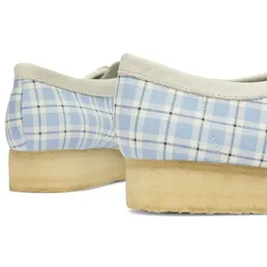 Clarks Check Wallabee Boot - Blue Check