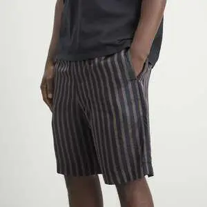Dries Van Noten Stripe Cupro Shorts