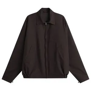 KAPTAIN SUNSHINE Wool Poplin Zip Blouson - Espresso