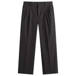 KAPTAIN SUNSHINE Wool Poplin Shoecut Trousers - Espresso