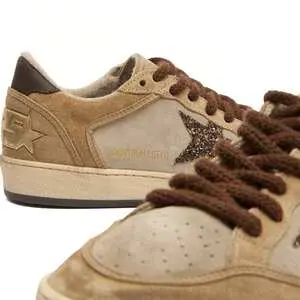 GOLDEN GOOSE Ball Star Distressed Leather Sneakers