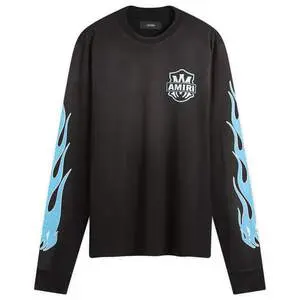 Amiri Eagle Flames Long Sleeve T-shirt - Black