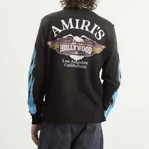 Amiri Eagle Flames Long Sleeve T-shirt