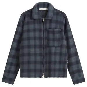 ABOUT:BLANK Plaid Zipped Overshirt - Black