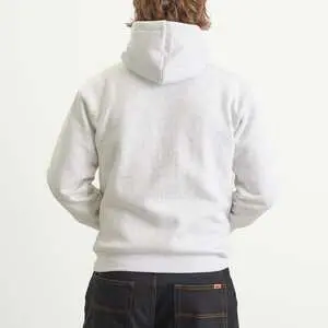 BUTTER GOODS Plaid Logo Applique Hoodie - Ash