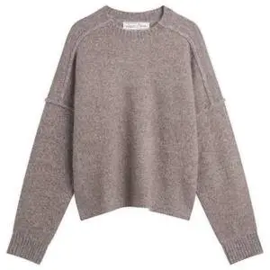 ABOUT:BLANK Exposed Mock Neck Jumper - Biscuit