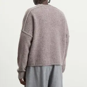 ABOUT:BLANK Exposed Mock Neck Jumper - Biscuit