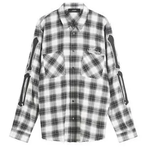 Amiri Bones Flannel Overshirt - Black