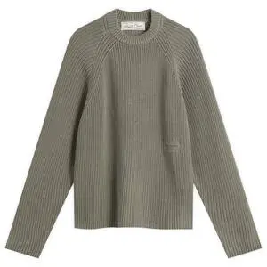 ABOUT:BLANK Rib Mock Neck Crew - Sage