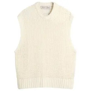 ABOUT:BLANK Moss Stitch Knitted Vest - Ecru