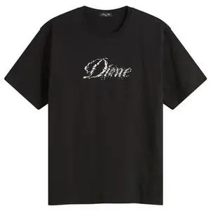 DIME Cursive Smashed T-shirt - Black