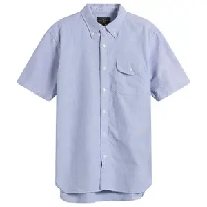 BEAMS Men's Beams Plus Button Down Shorts Sleeve Oxford Shirt In | Size: Large | 100% Cotton | End Clothing