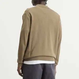 BEAMS 12g Knit Long Sleeve Polo - Mocha