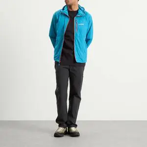 MONTBELL Wind Blast Hooded Jacket - Turquoise