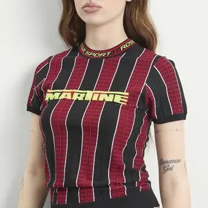 Martine Rose Logo Tight T-shirt - Red/black