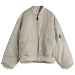ANGLAN End. X Parachute Ruched Bomber Jacket - Grey