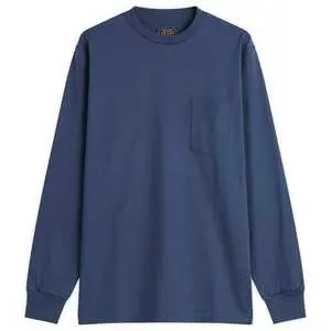 BEAMS Long Sleeve Pocket T-shirt - Navy