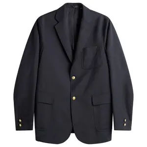 BEAMS 3 Button Combat Wool Blazer