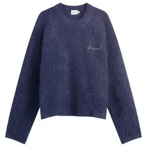 BOUND Dexter Cropped Alpaca Jumper - Navy